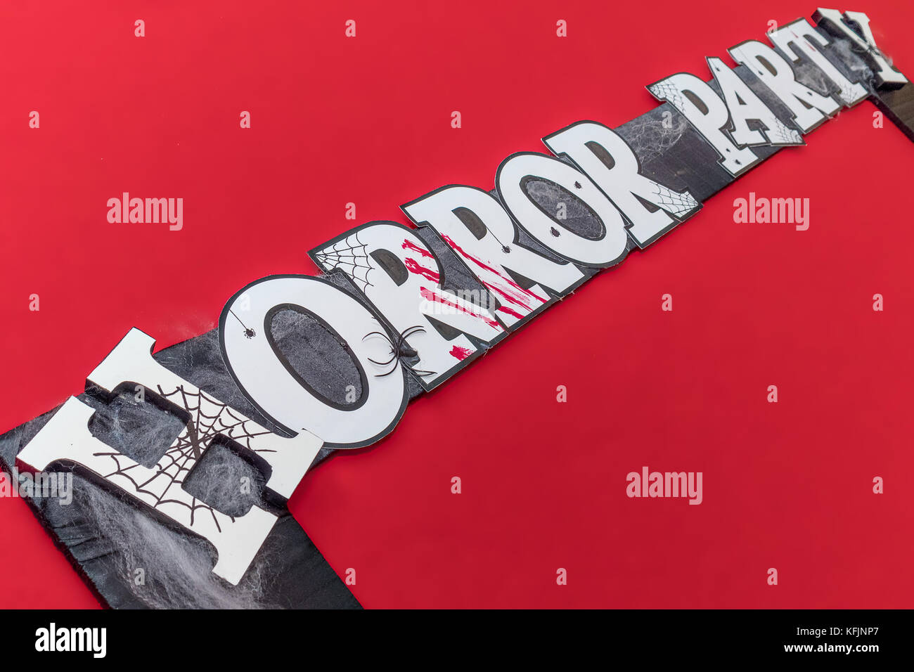 Handmade creation Photo Booth for Horror Party Stock Photo - Alamy