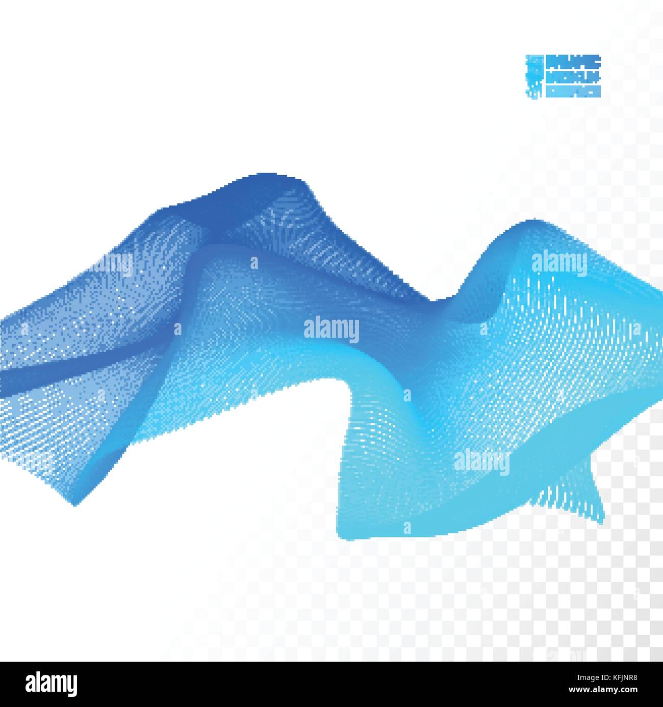 Wave Vector Background. Ripple Grid. Abstract Illustration. 3D ...