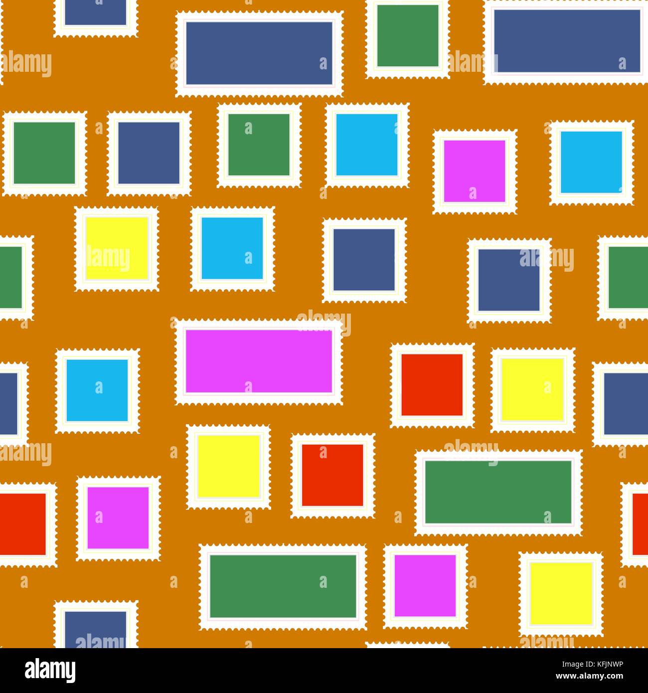 Colored post stamp pattern Stock Vector Image & Art - Alamy