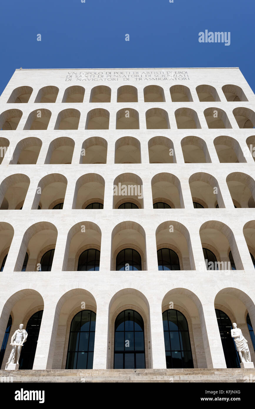 The Palazzo della Civilta Italiana, known as the square colosseum ...