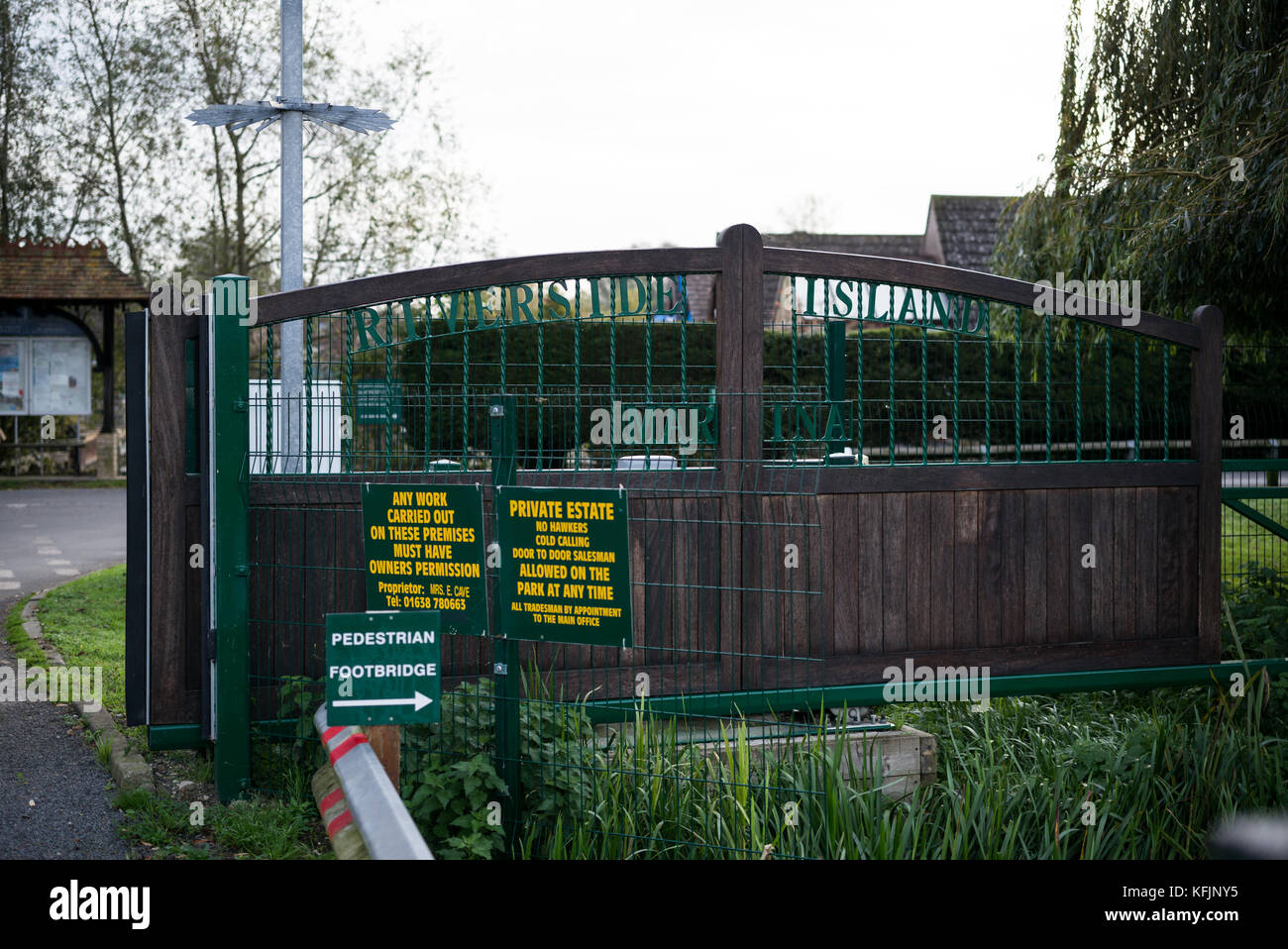 gate of Riverside Island marina Stock Photo - Alamy