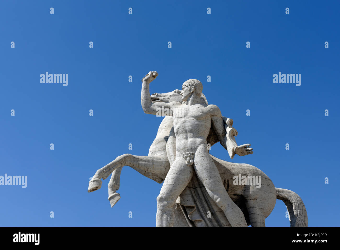 Classical statues surround the Palazzo della Civilta Italiana, known as ...