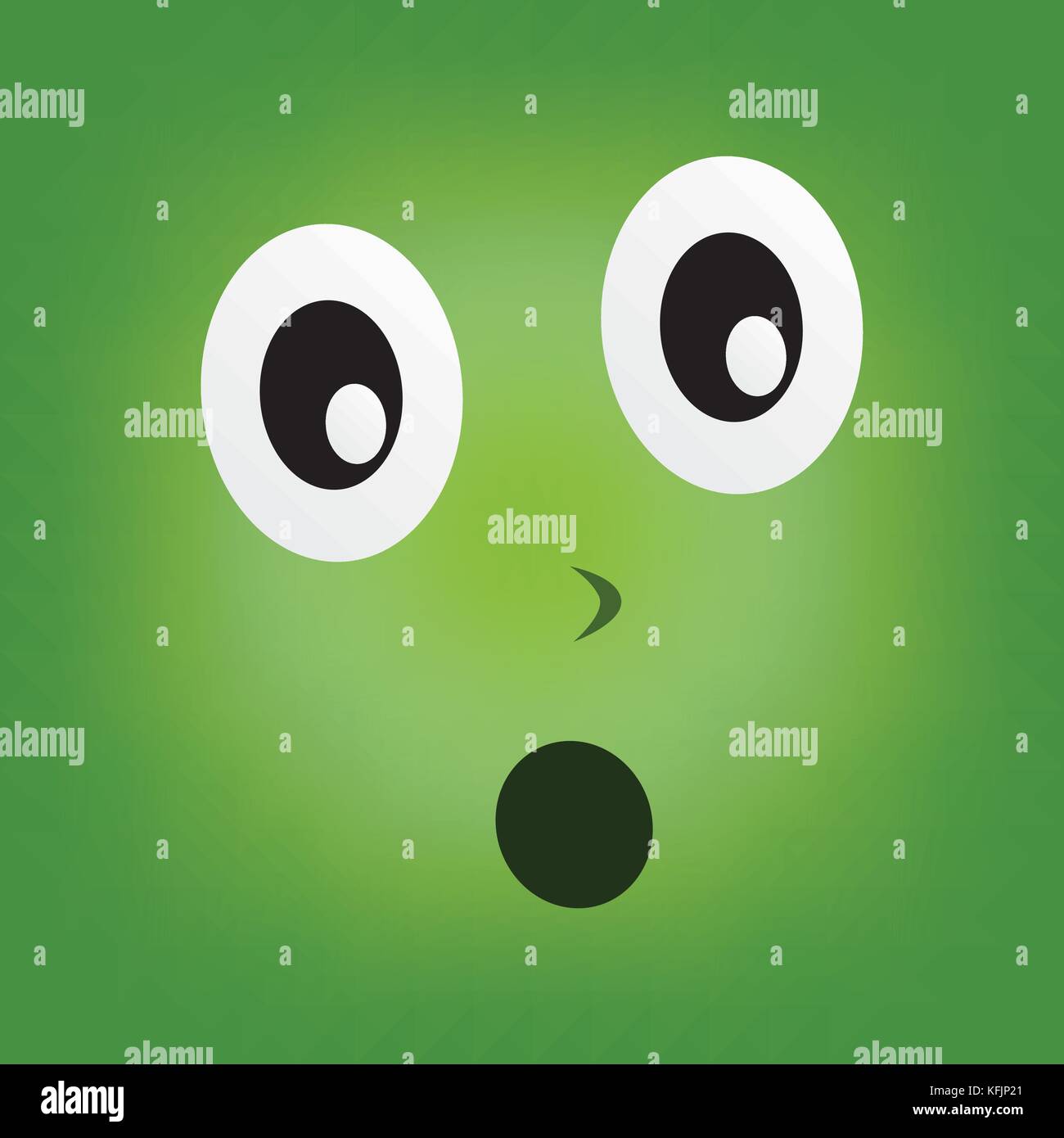 green monster character face vector art illustration Stock Vector Image ...