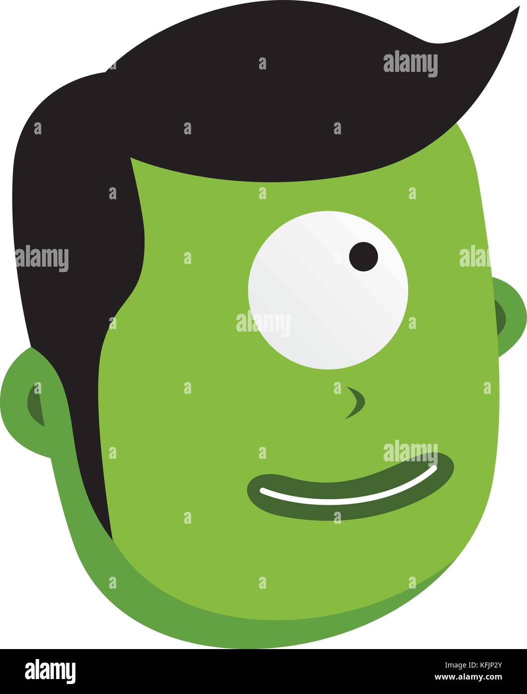 green zombie monster character vector art illustration Stock Vector ...
