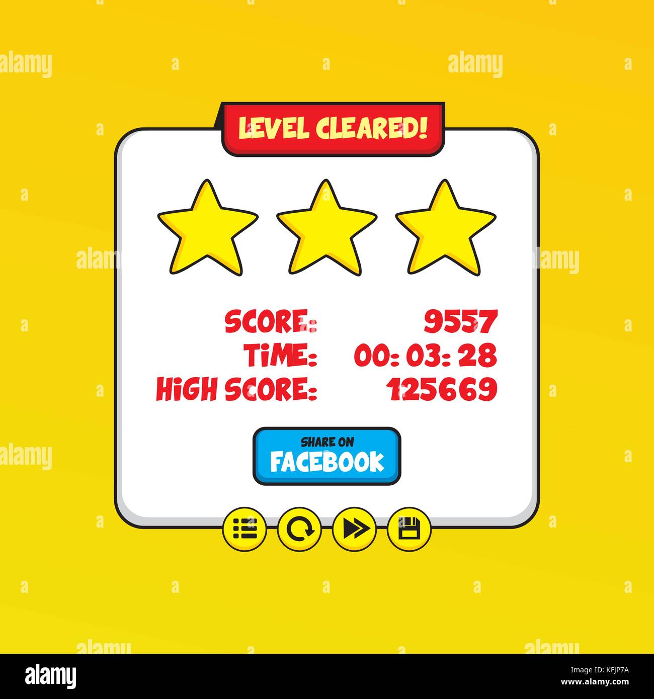 Facebook Menu Icons Vector