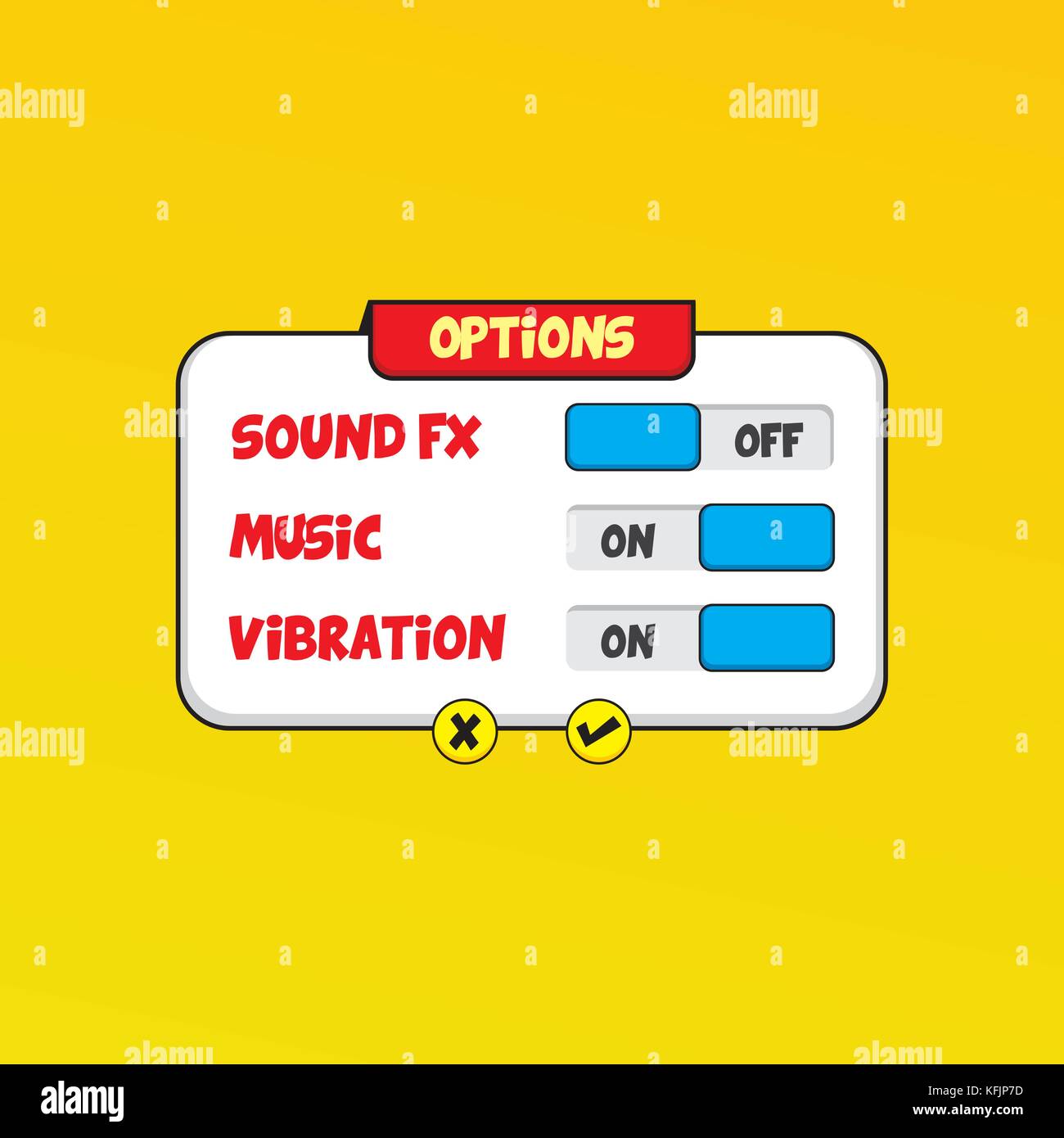 video game asset menu icon button layer vector art illustration Stock ...