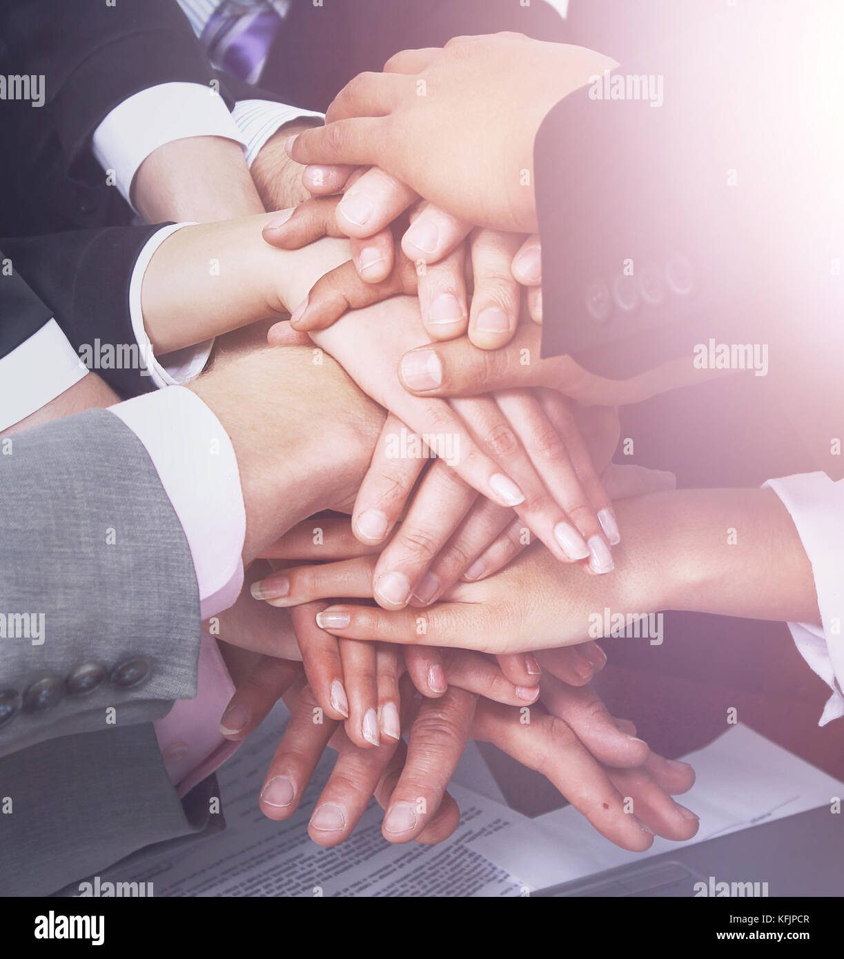 Handshake and teamwork Stock Photo - Alamy