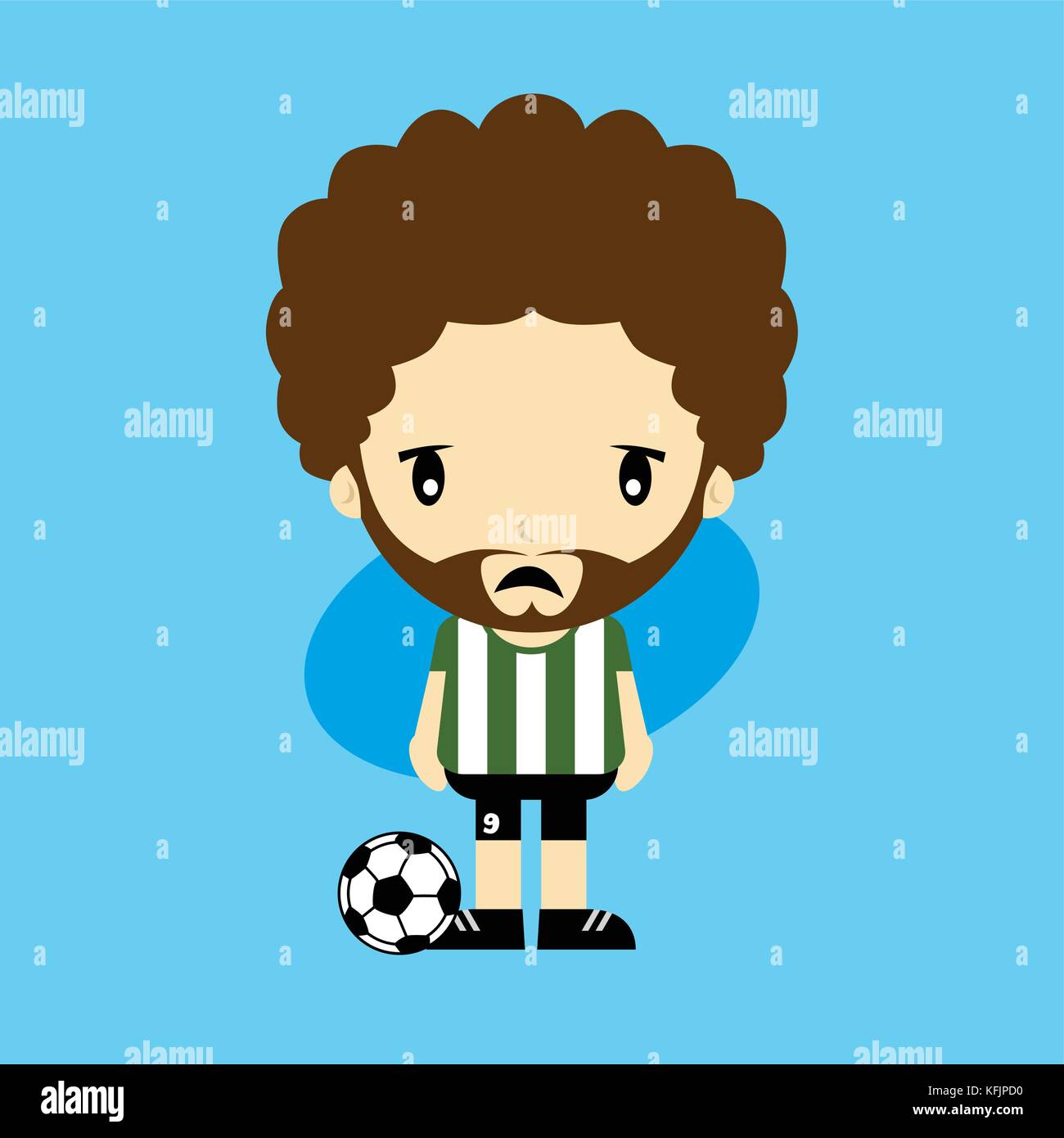 funny cartoon soccer player league vector art illustration Stock Vector ...
