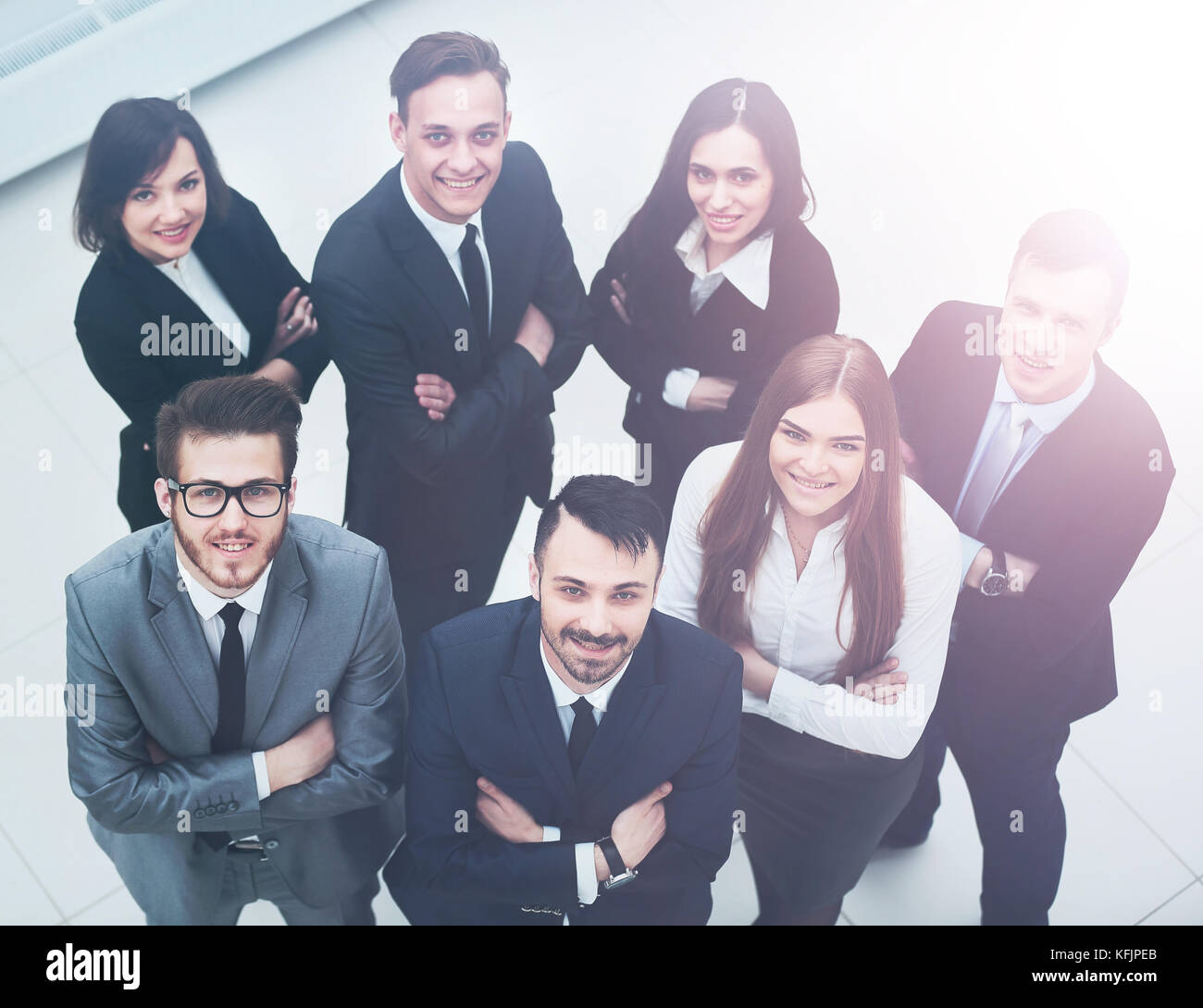 Top view of business people Stock Photo - Alamy