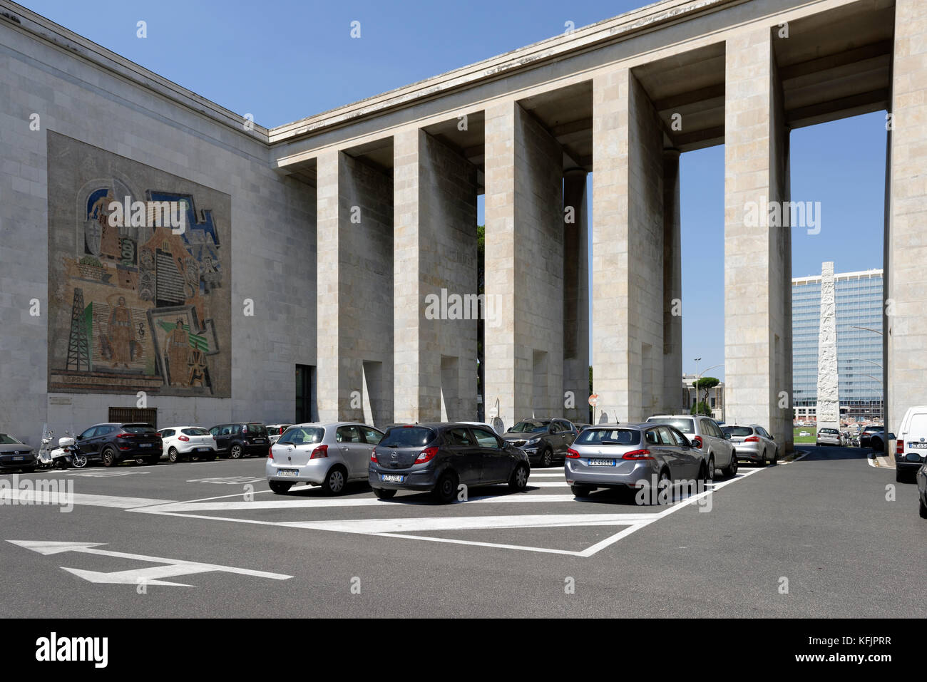 A mosaic by Enrico Prampolini (1942) and the Colonnaded Porch that ...