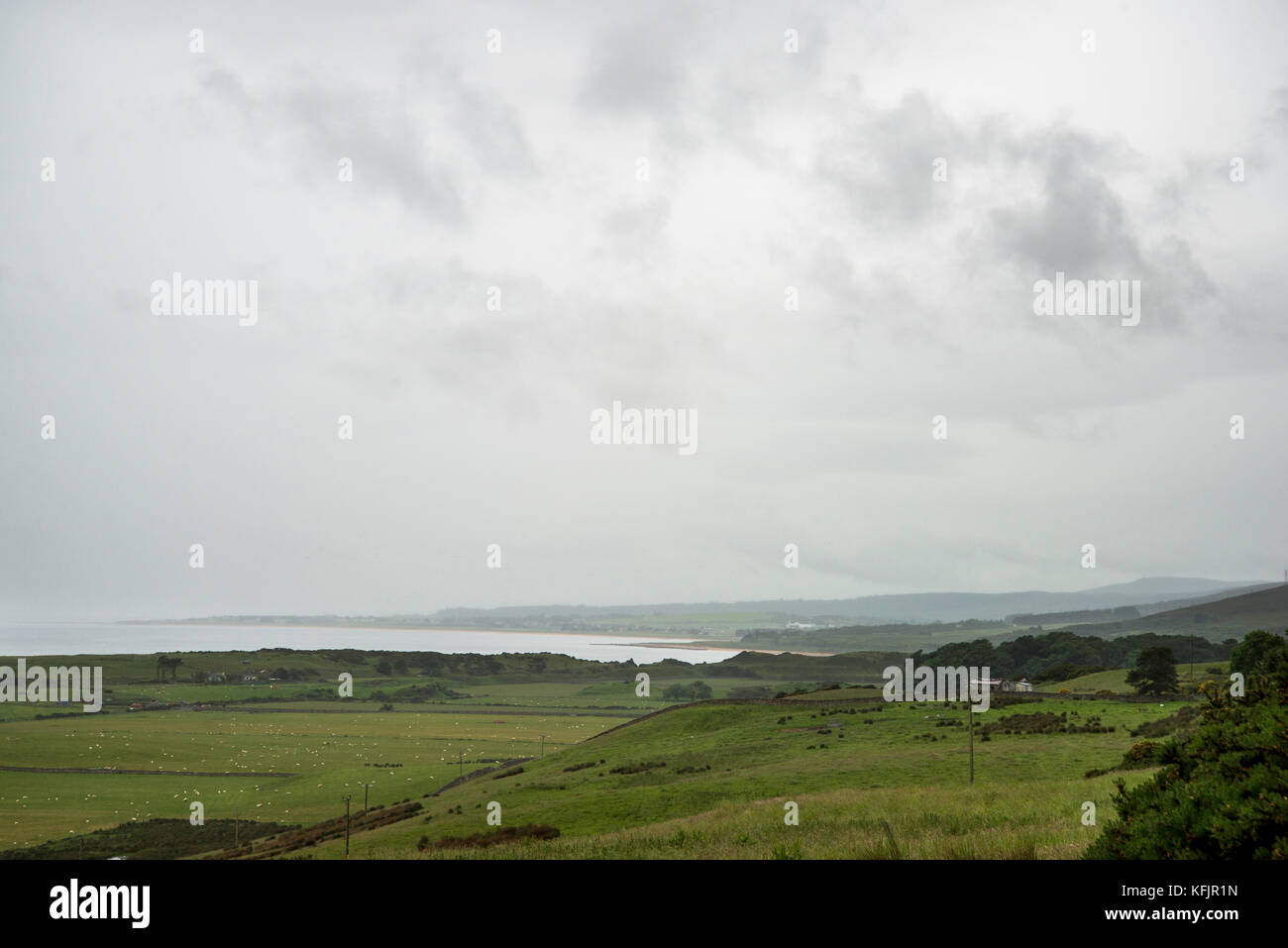 scottish rural landscape with the north sea on the background Stock ...