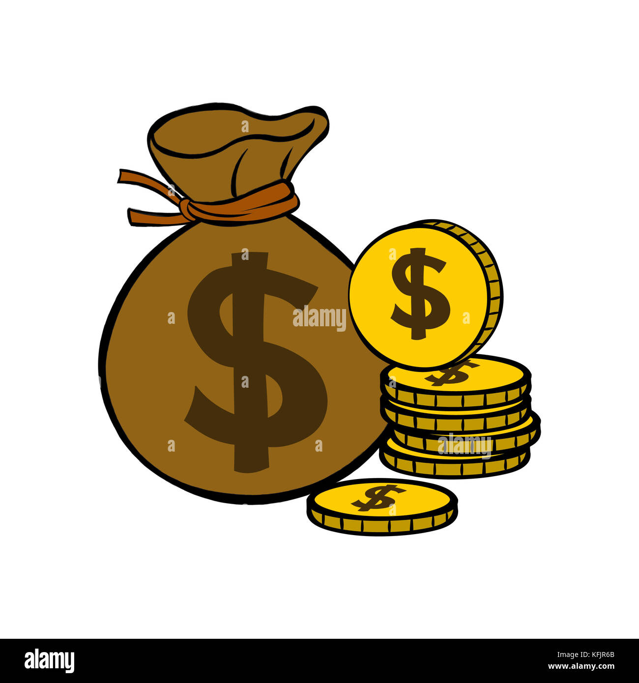 Bag of gold coins hi-res stock photography and images - Alamy