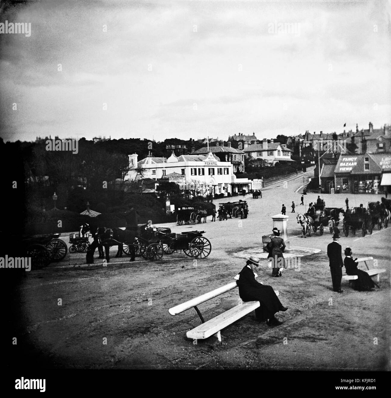Hampshire, UK, England, Europe, circa 1900. Village and scenic vistas ...