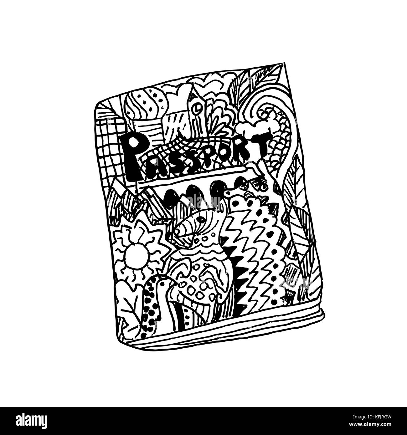 Zentangle patterned on white background Stock Vector Image & Art - Alamy