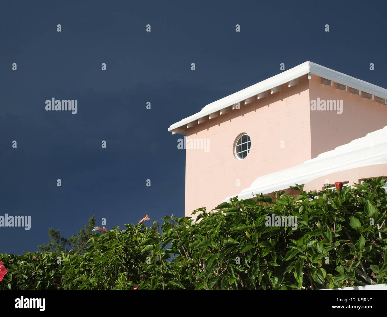 Typical Bermuda architecture showing roof designed to collect rain ...