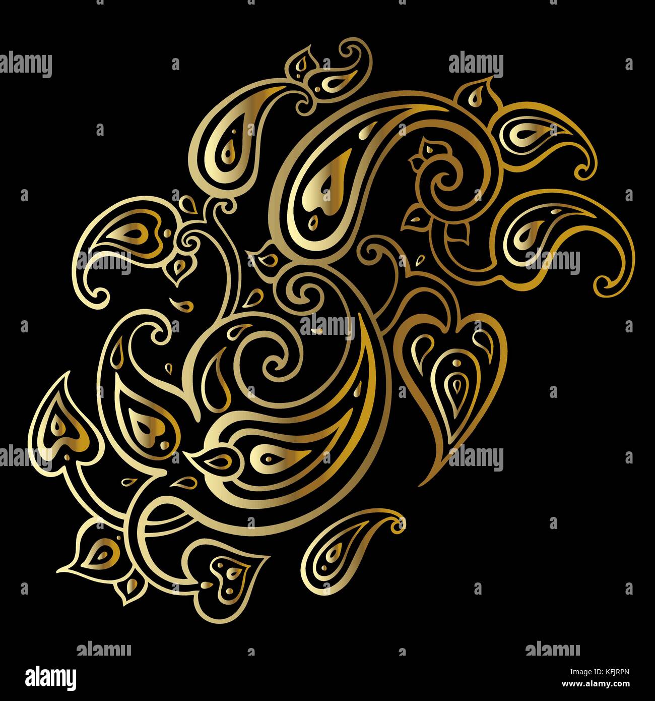 Paisley Ethnic ornament. Bohemian background. Hand Drawn pattern ...