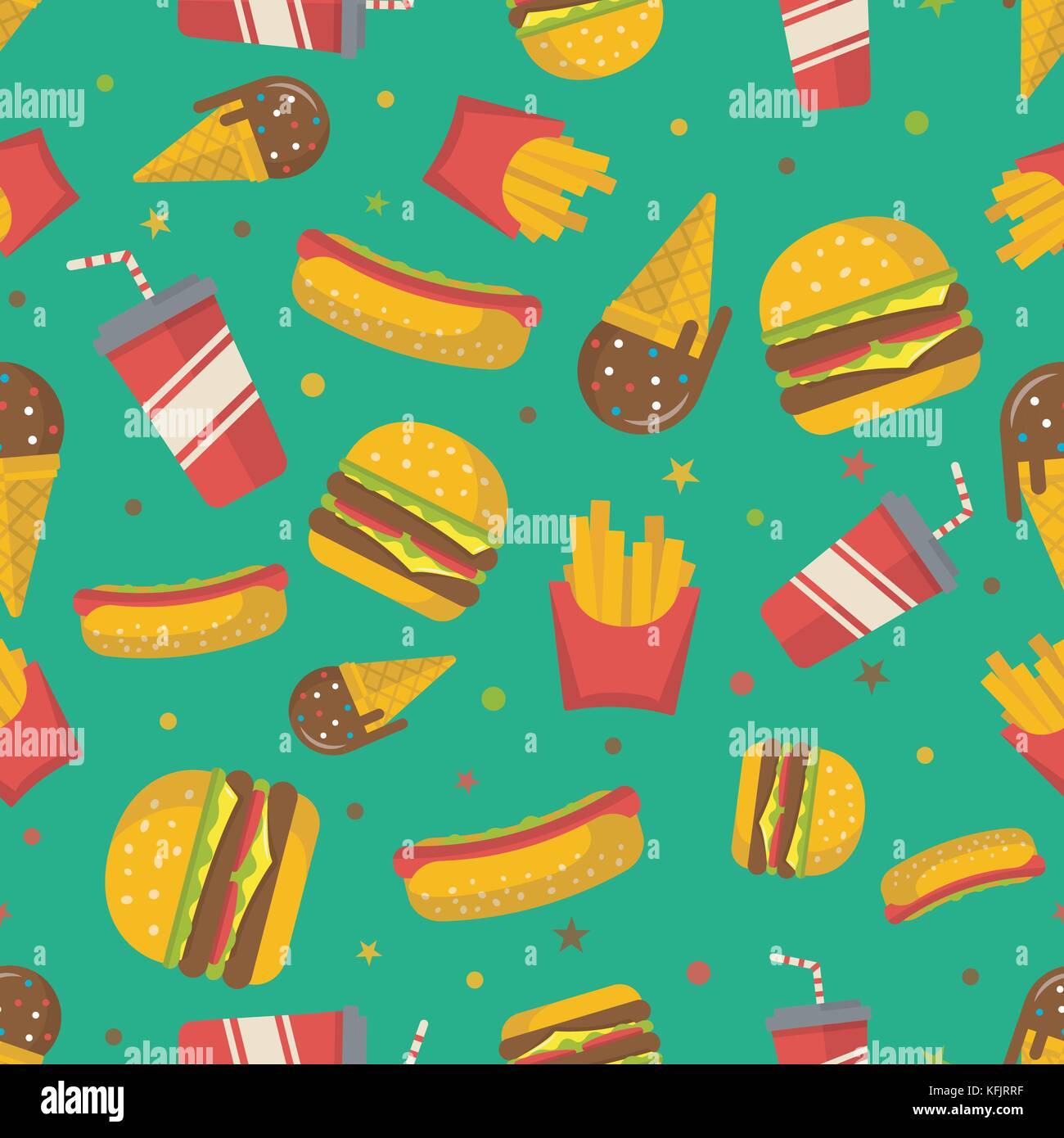 Fast food vector vectors hi-res stock photography and images - Alamy