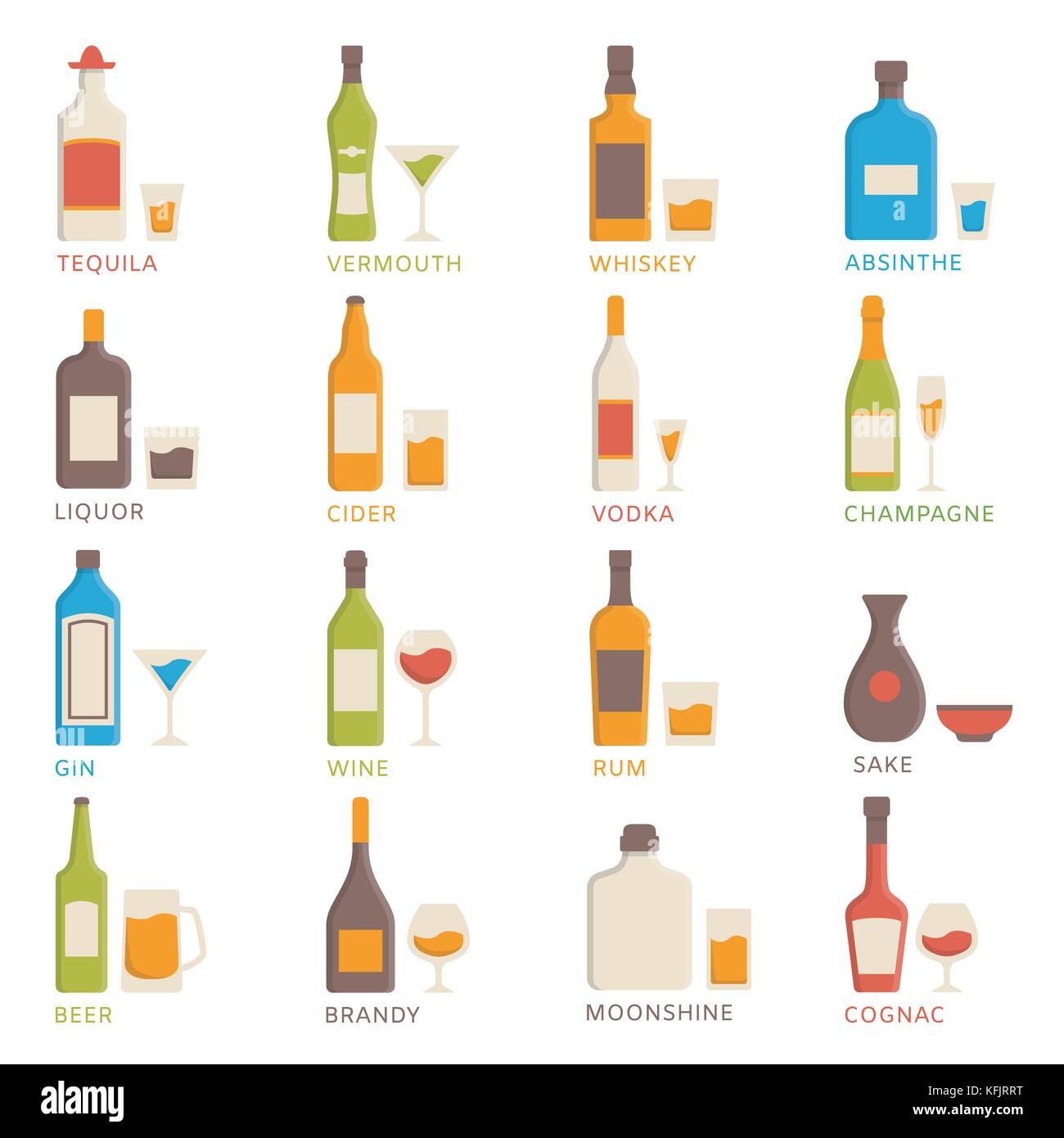 Alcohol vector vectors hi-res stock photography and images - Alamy