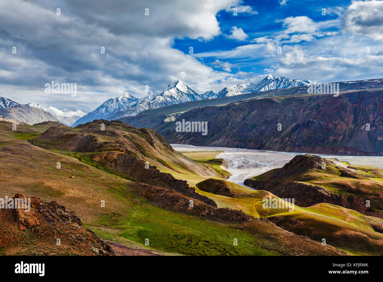 HImalayan landscape in Himalayas, Himachal Pradesh, India Stock Photo ...
