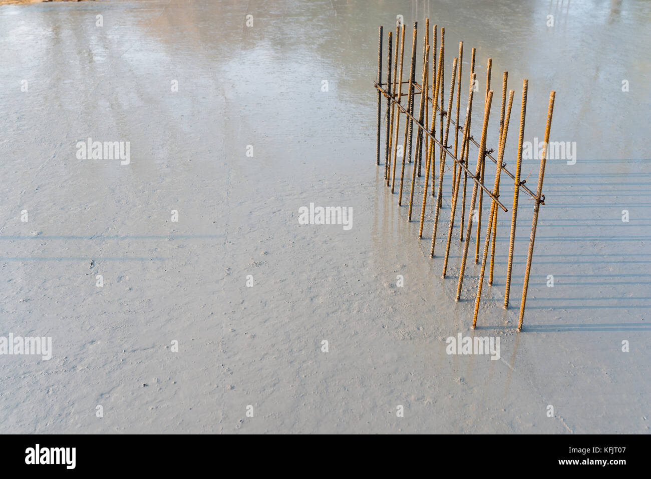 concrete slab with steel reinforcement bars Stock Photo - Alamy