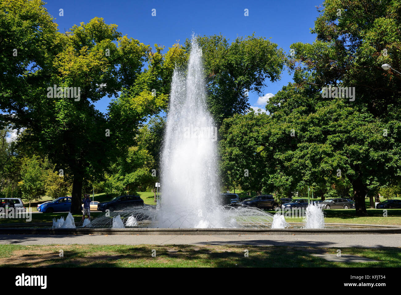 Walker Fountain within the King's Domain Park in Melbourne, Victoria ...