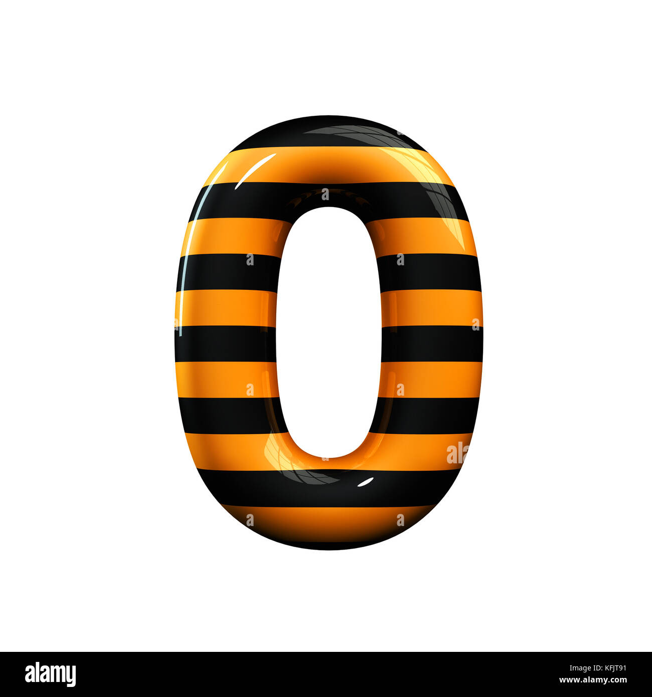 Orange and black striped hallowen number 0 Stock Photo - Alamy