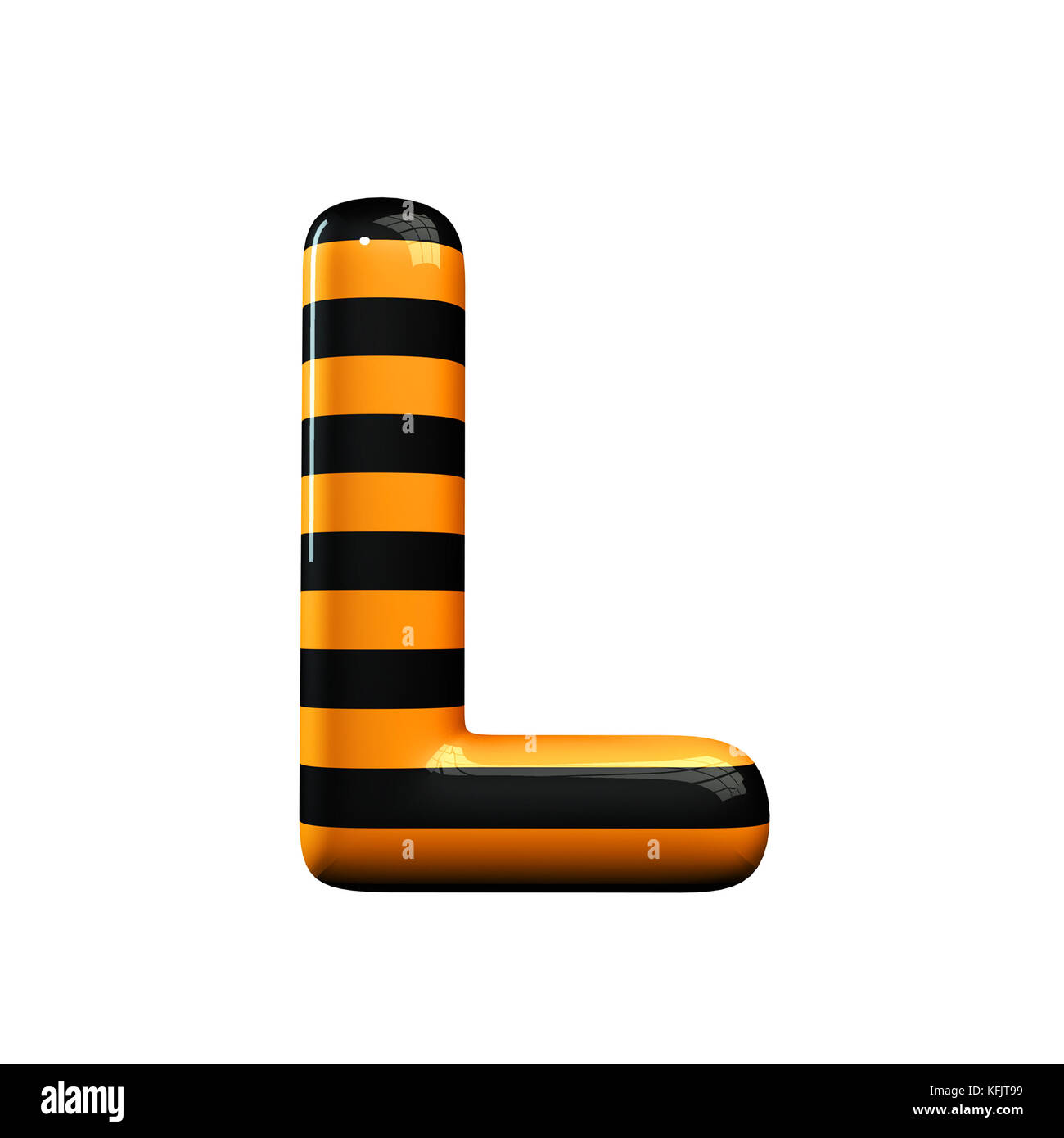 The Letter L In Orange