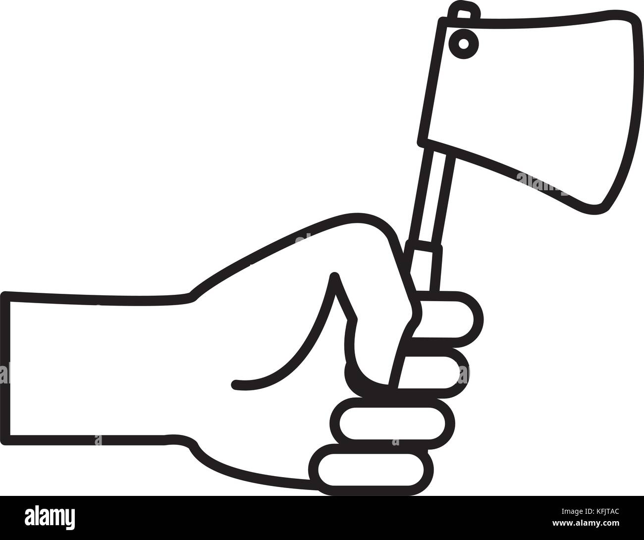 Hand holding axe Stock Vector Image & Art - Alamy