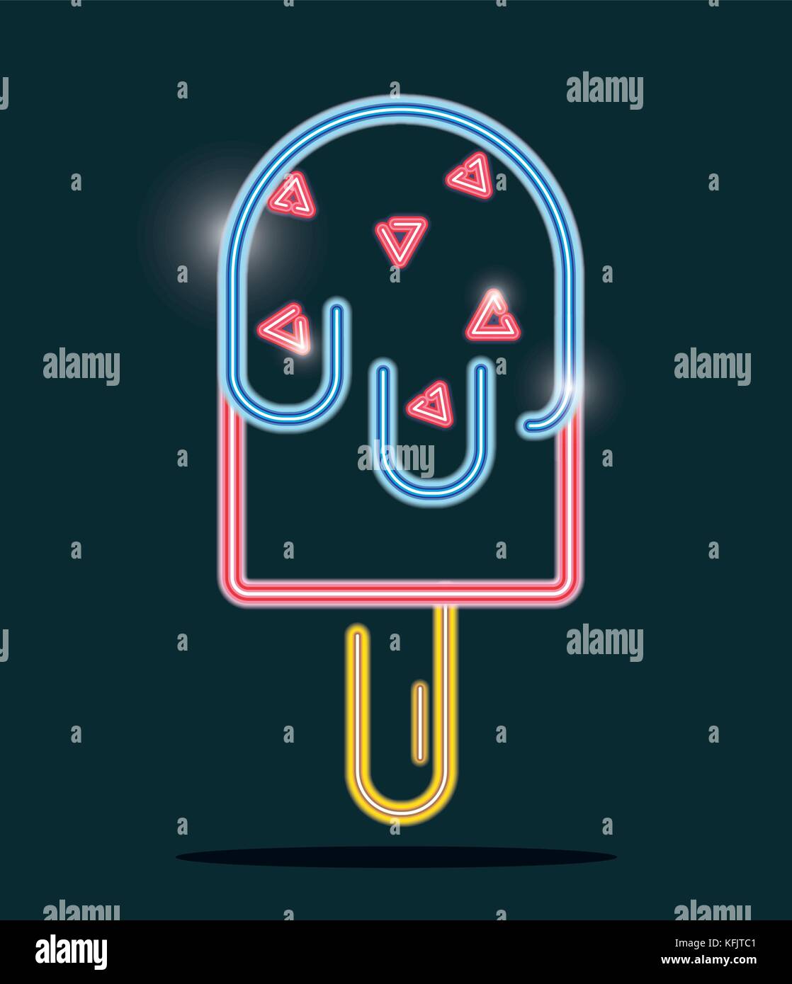 Ice lolly icon outline illustration hi-res stock photography and images ...