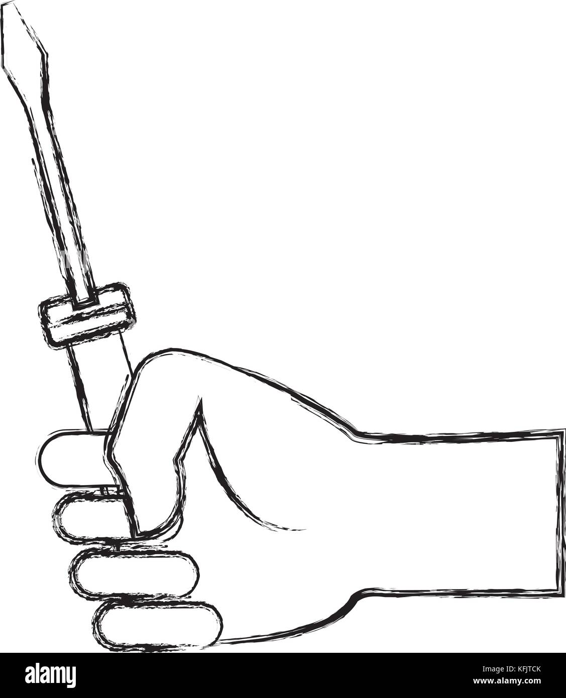 Hand with screwdriver Stock Vector Image & Art - Alamy