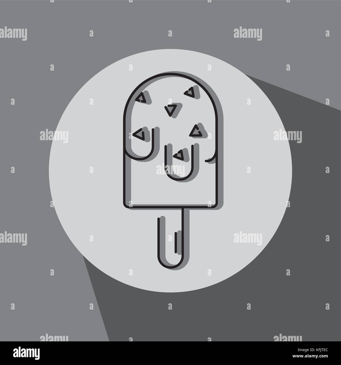 Ice lolly icon outline illustration hi-res stock photography and images ...