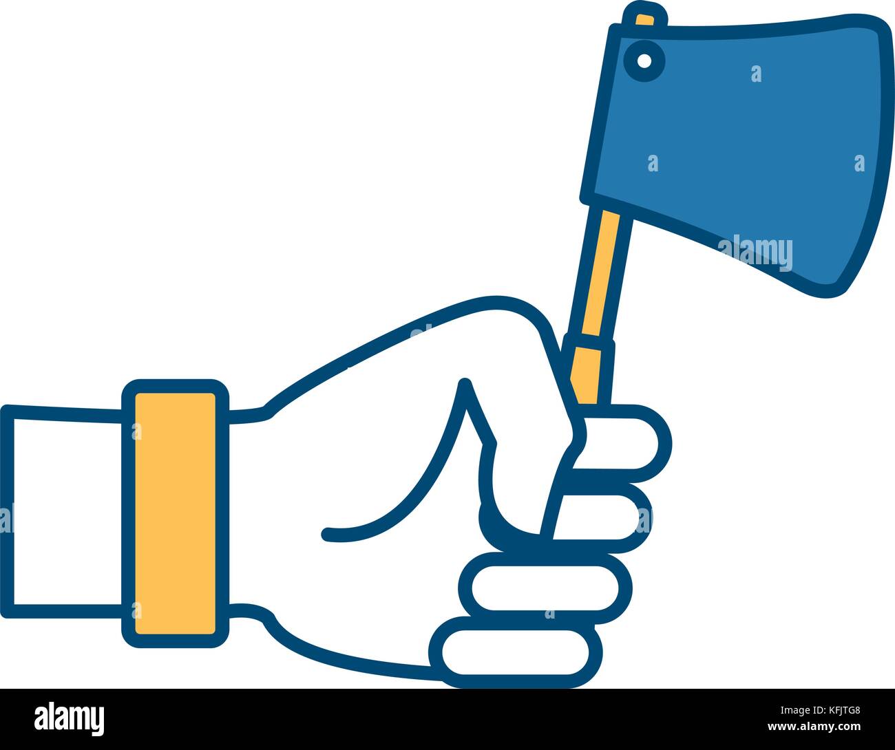 Hand holding axe Stock Vector Image & Art - Alamy