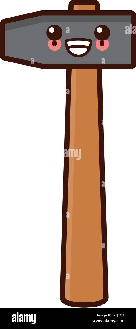 Mallet construction tool cute kawaii cartoon Stock Vector Image & Art ...