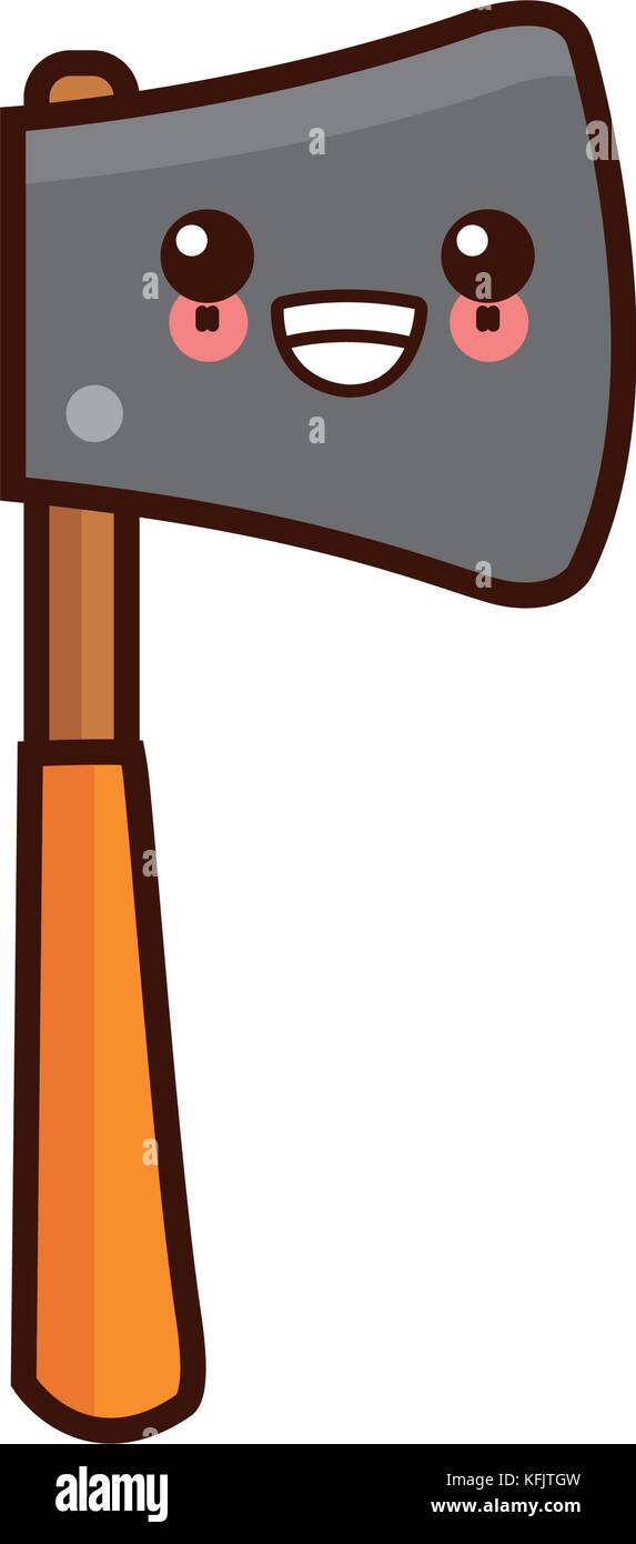 Axe construction tool cute kawaii cartoon Stock Vector Image & Art - Alamy