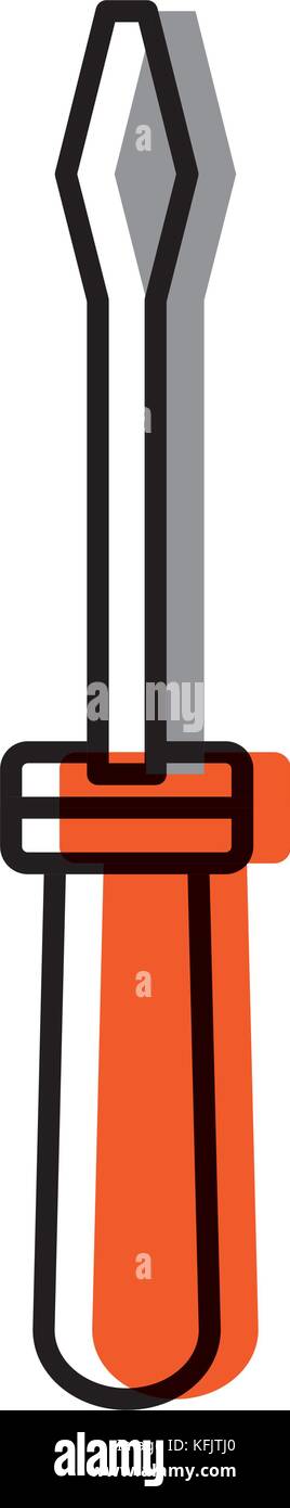 Screwdriver construction tool cute kawaii cartoon Stock Vector Image ...