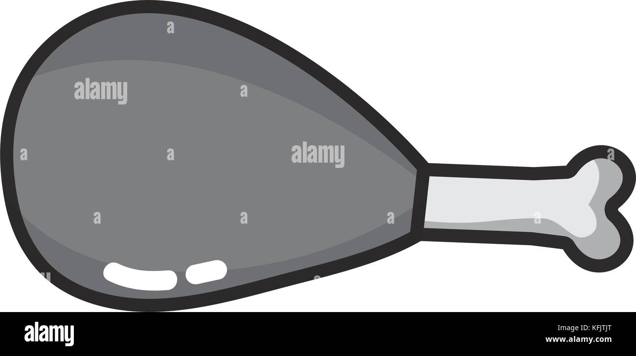 grayscale chicken thigh roast resh food Stock Vector Image & Art - Alamy