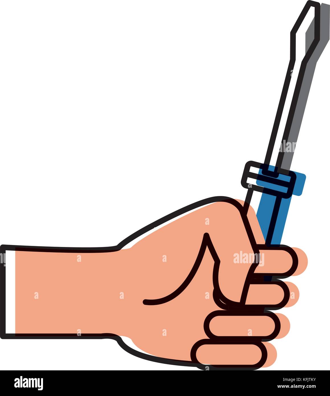 Hand with screwdriver Stock Vector Image & Art - Alamy