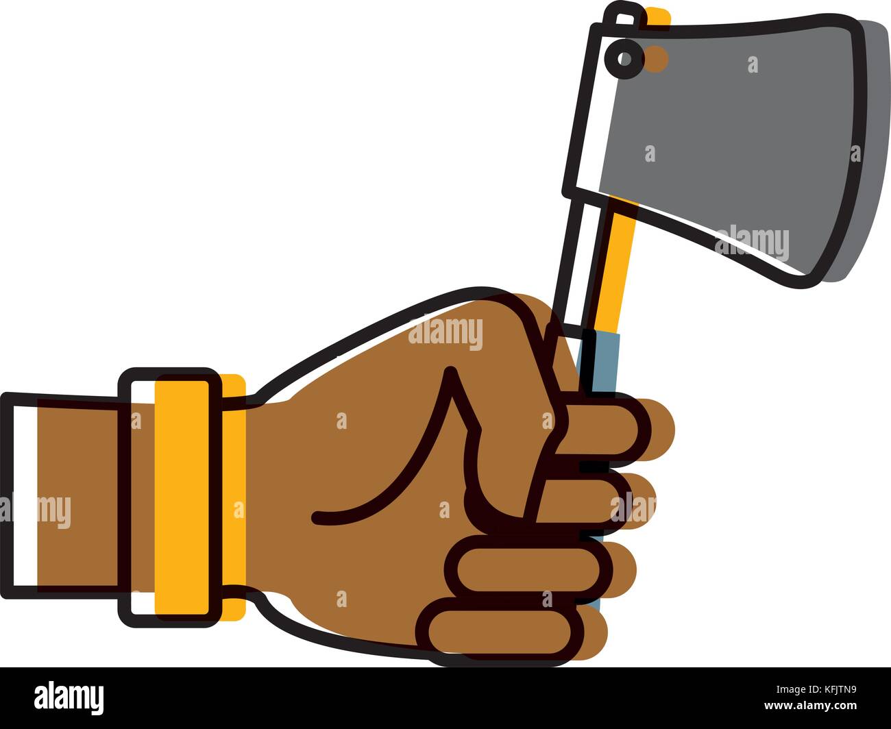 Hand holding axe Stock Vector Image & Art - Alamy