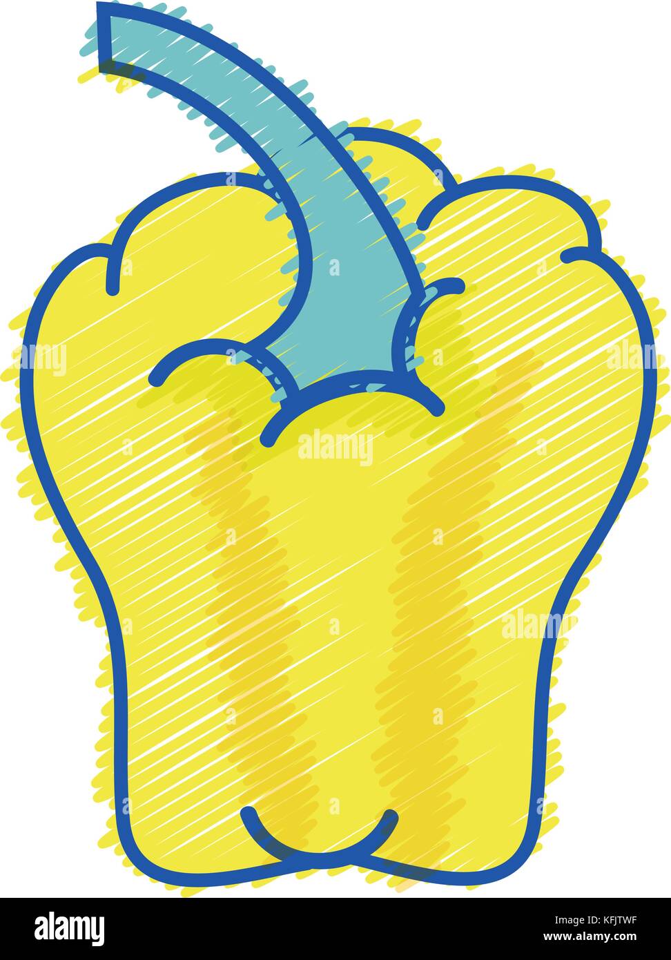 Yellow pepper field Stock Vector Images - Alamy