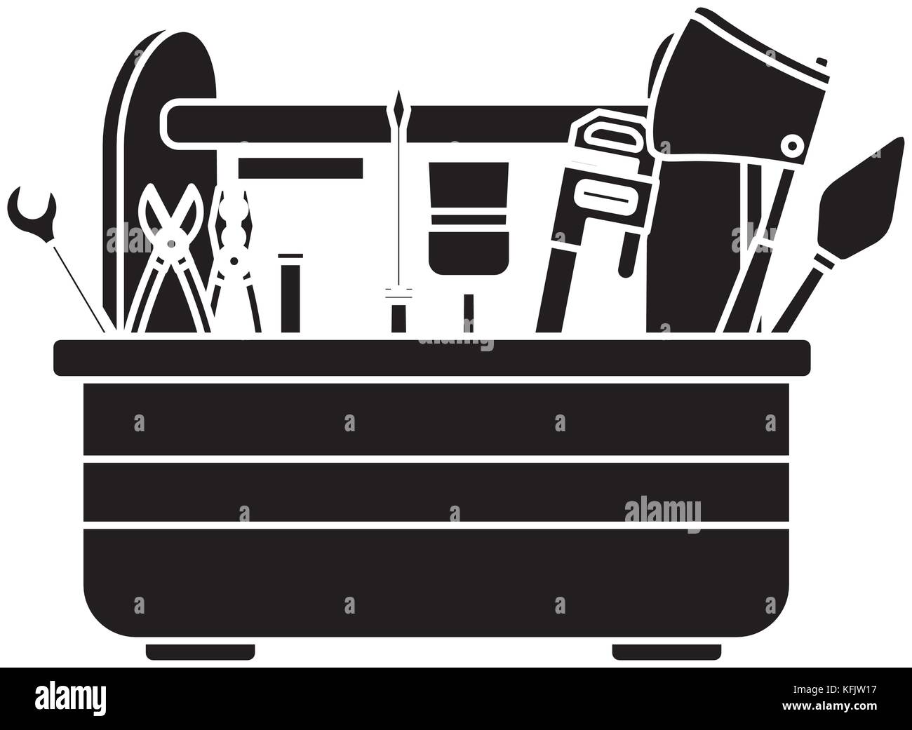 Construction toolbox isolated Stock Vector Image & Art - Alamy