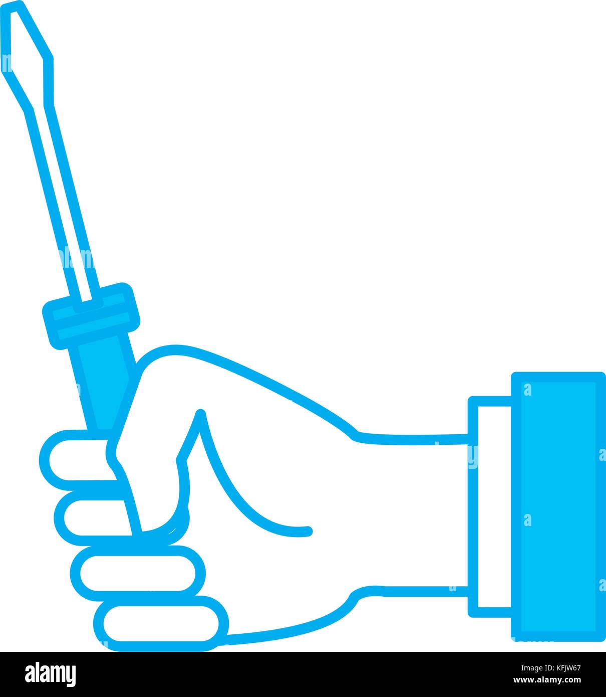 Hand with screwdriver Stock Vector Image & Art - Alamy