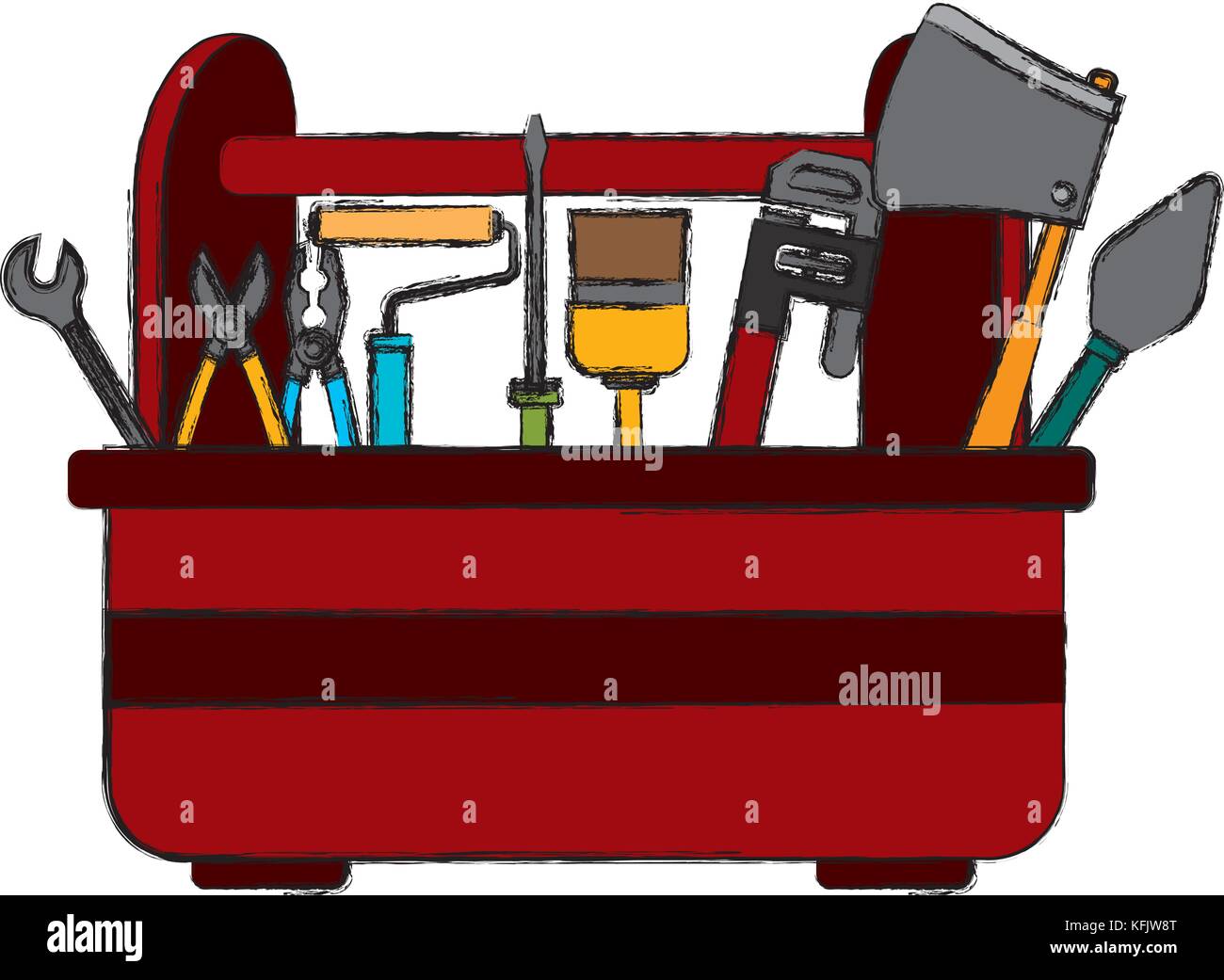 Construction toolbox isolated Stock Vector Image & Art - Alamy