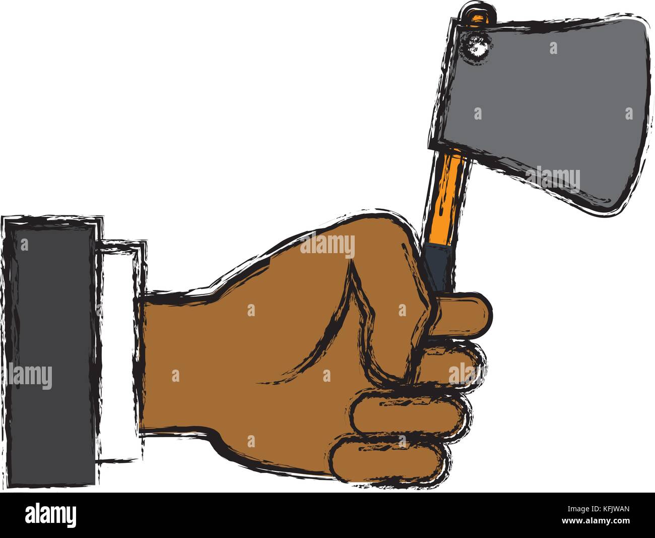 Hand holding axe Stock Vector Image & Art - Alamy
