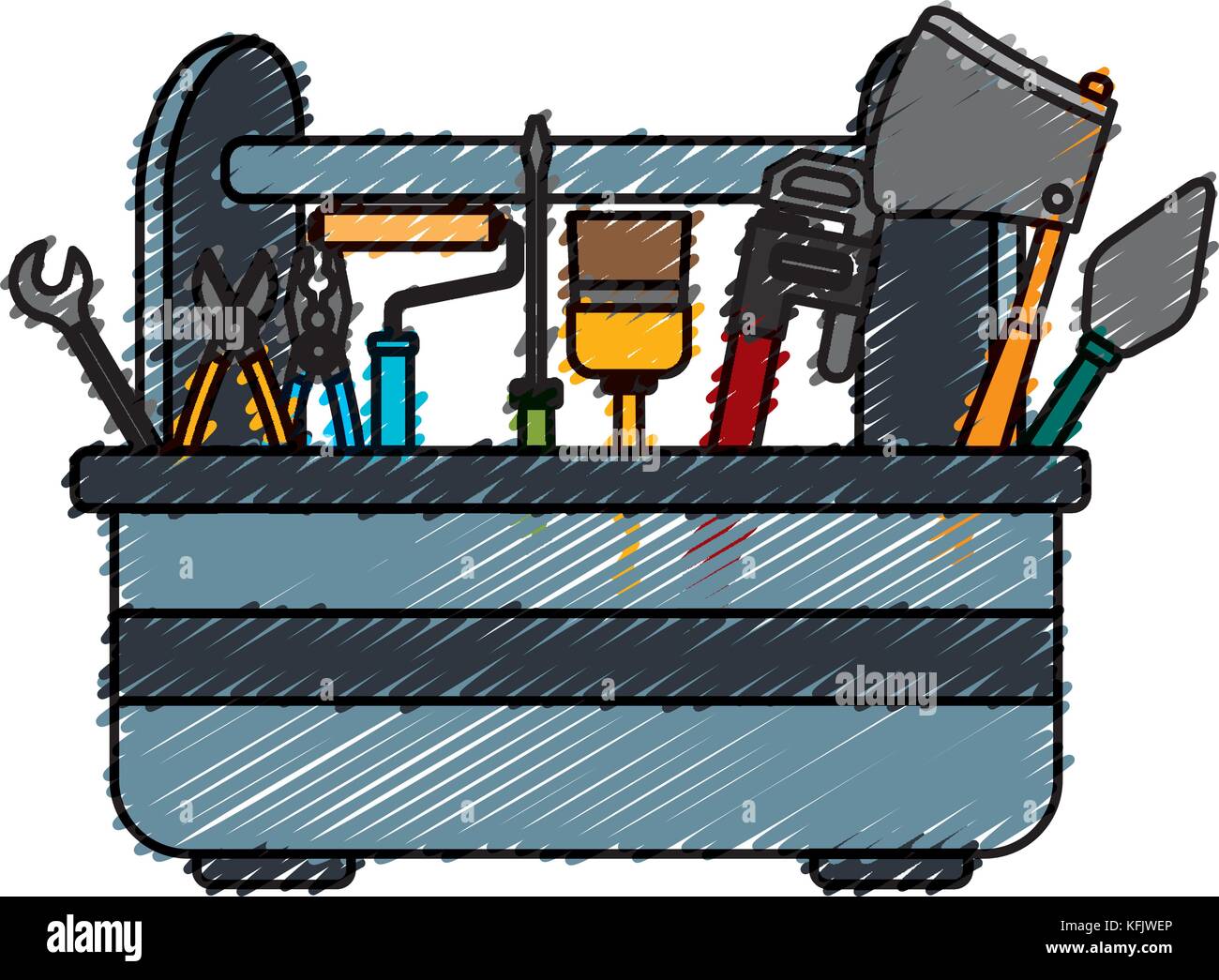 Construction toolbox isolated Stock Vector Image & Art - Alamy