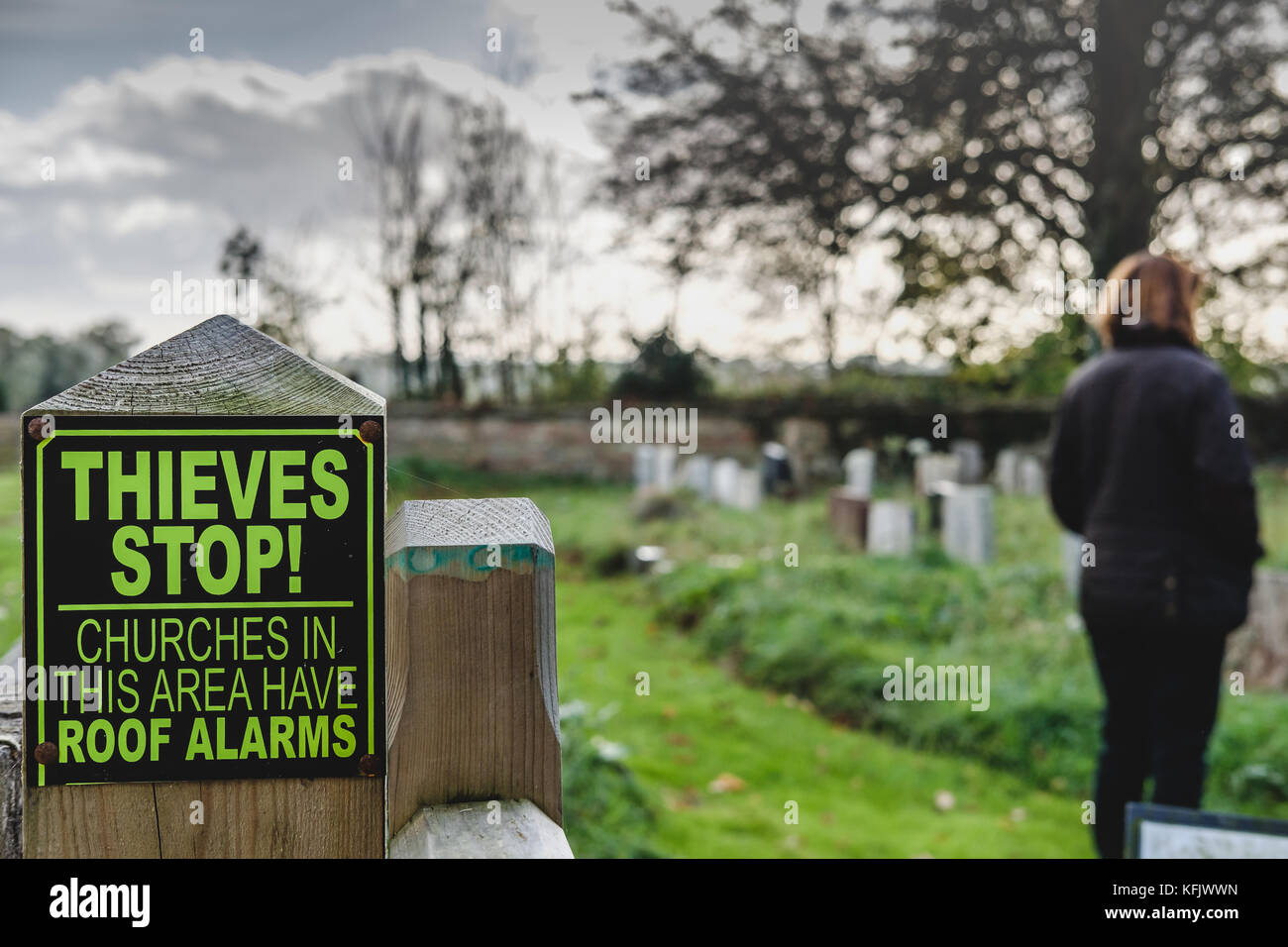 Crime warning signs landscape hi-res stock photography and images - Alamy