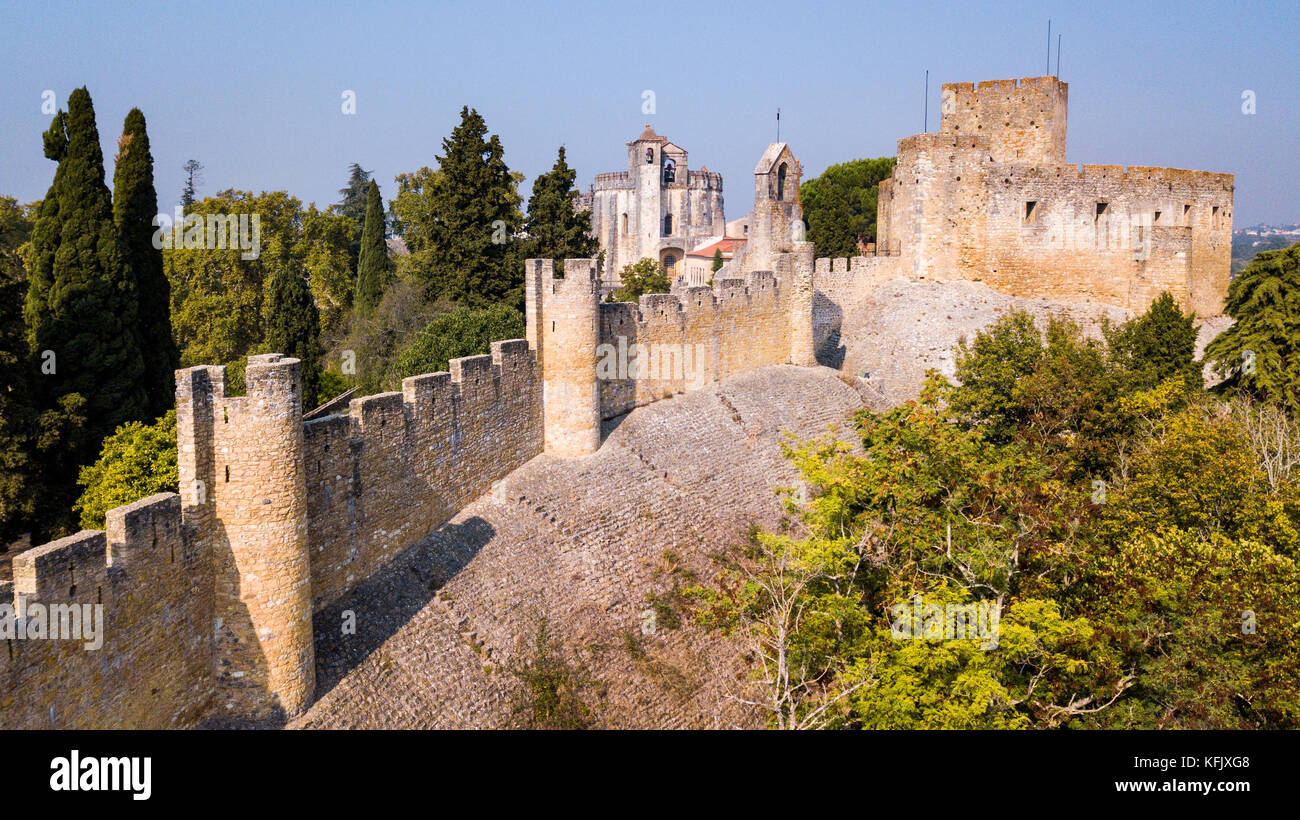 Convent of Christ or Convento de Cristo, Tomar Castle, Tomar, Ribatejo ...
