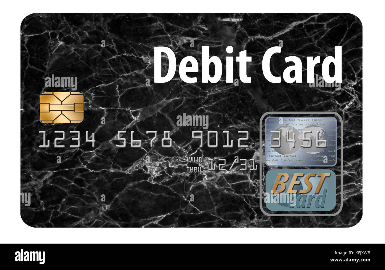 Debit card isolated on white background Stock Photo - Alamy