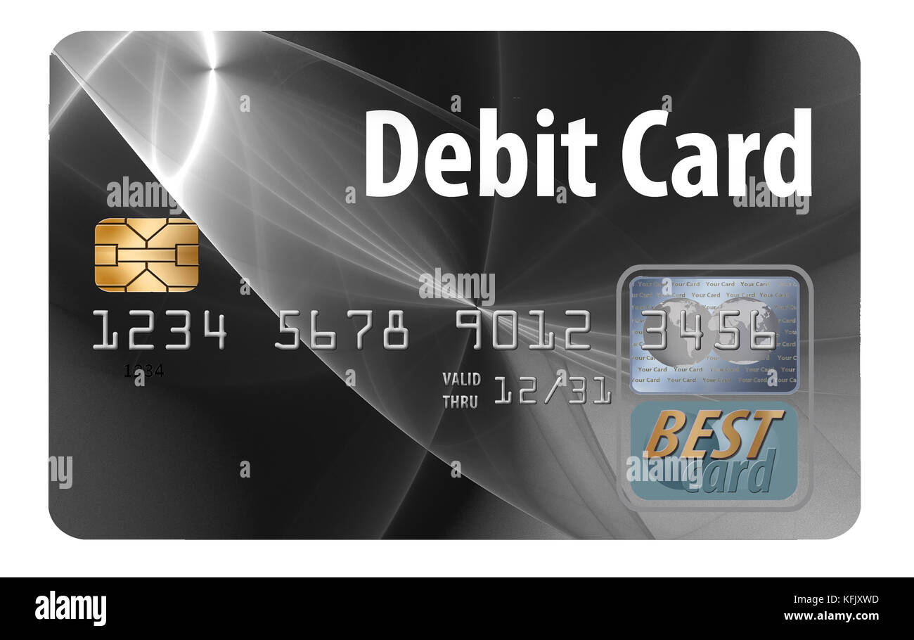 Debit card isolated on white background Stock Photo - Alamy