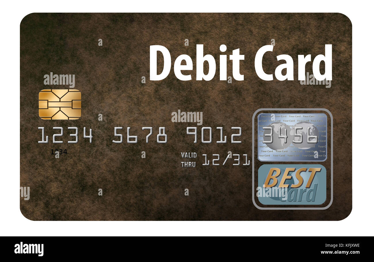 Debit card isolated on white background Stock Photo - Alamy