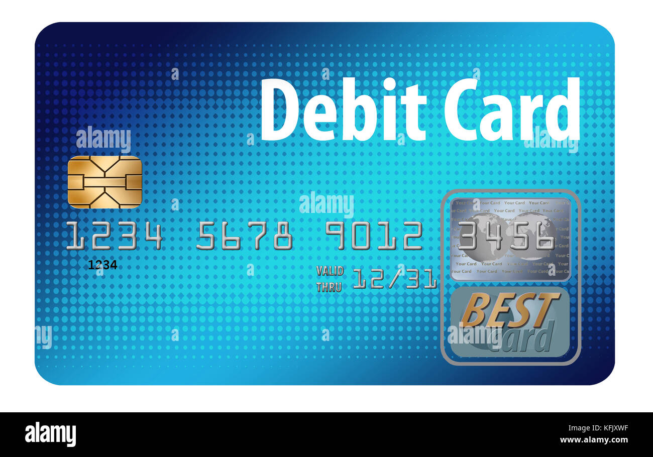 Debit card isolated on white background Stock Photo - Alamy